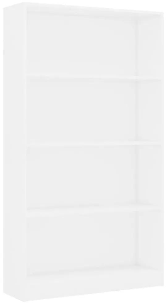 Petromila Knihovna 4 police bílá 80 x 24 x 142 cm dřevotříska