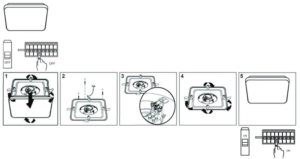 TOP LIGHT Světlo stropní DUNAJ H 50, Bílá