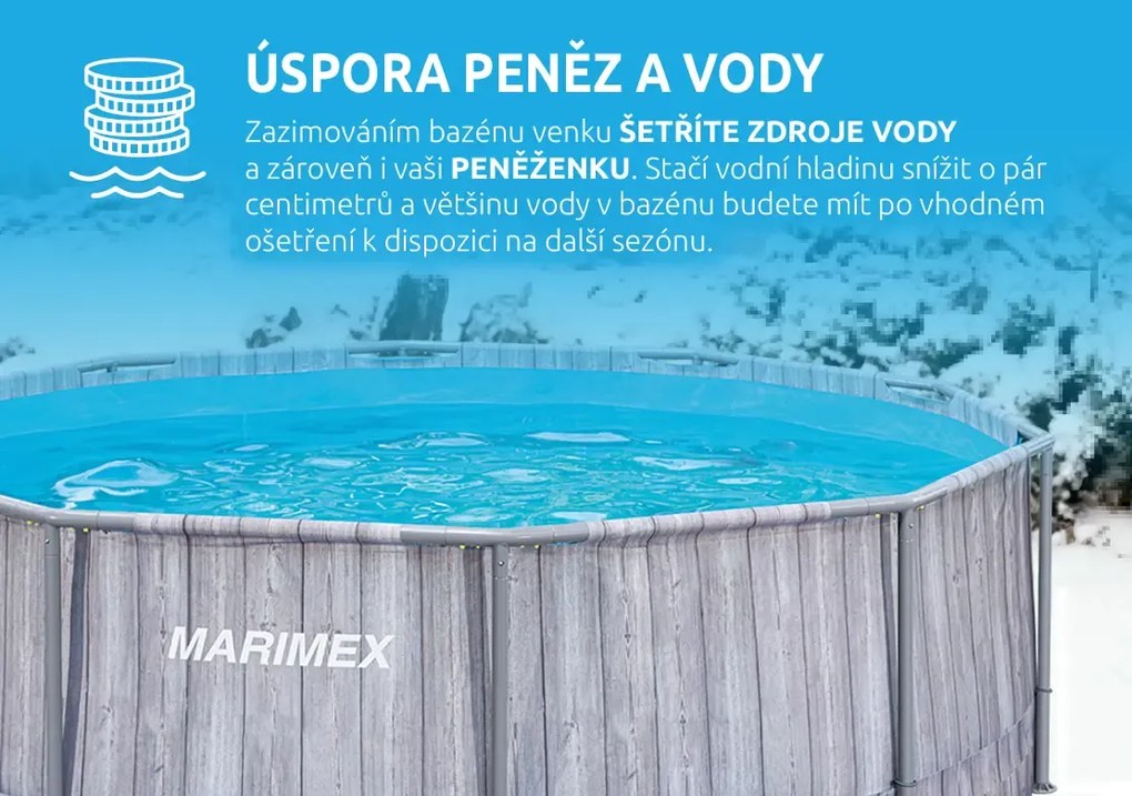 Marimex | Bazén Marimex Florida 3,66x1,22 m se zabudovaným skimmerem - motiv ŠEDÉ DŘEVO | 10340321