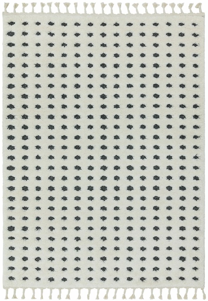 Šedý koberec Afuan Dotty Grey Rozměry: 80x150 cm
