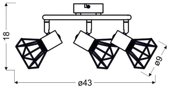 Bodové svítidlo VERVE 3xE14/40W/230V