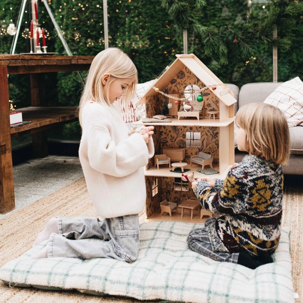 Dětský dřevěný domeček pro panenky Vintage