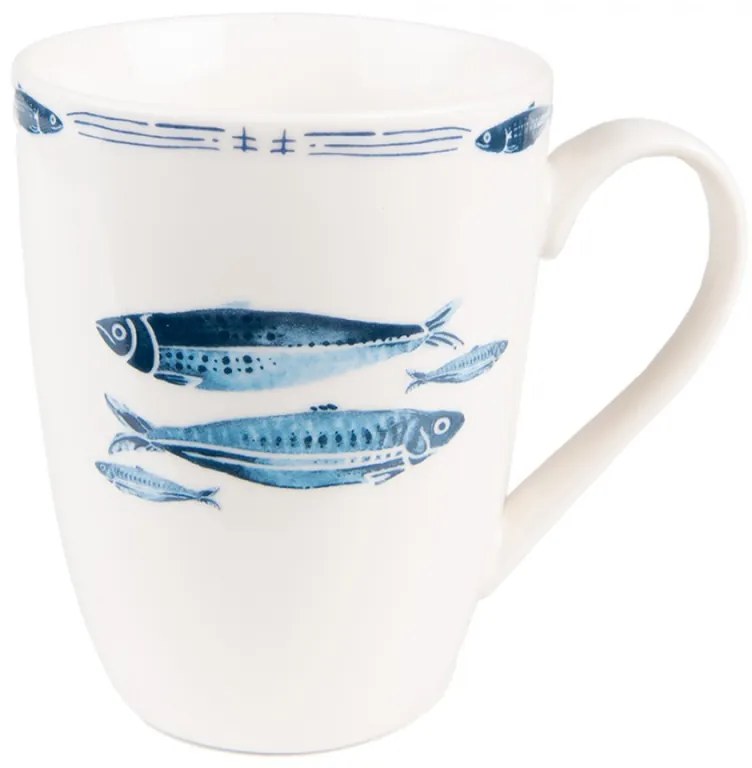 Porcelánový hrnek s rybkami Fish Blue – 330 ml