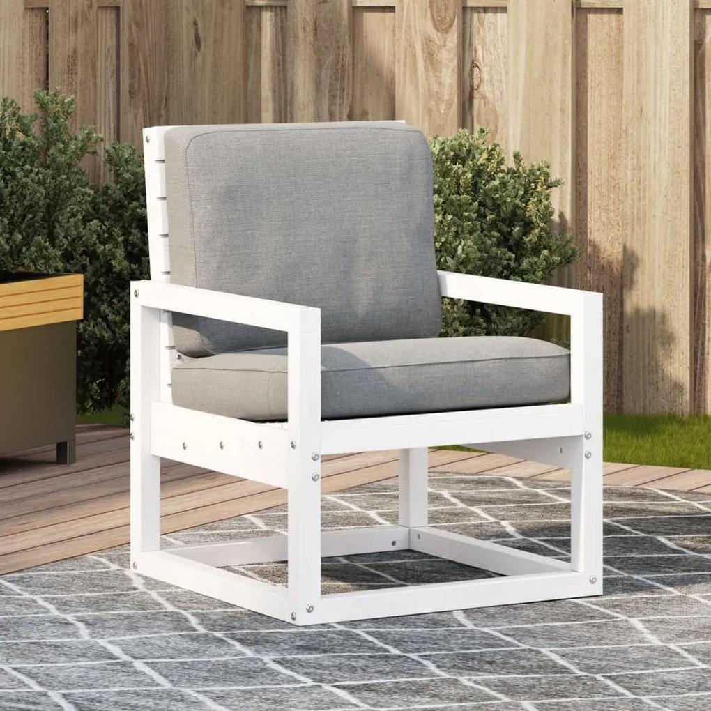 vidaXL Zahradní židle 57,5 x 63 x 76 cm masivní borové dřevo [844645] Barva: Bílá