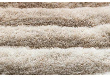 Moderní koberec FLIM 006 B5 shaggy, Vlny Strukturální béžový velikost 80x150 cm | krásné koberce cz
