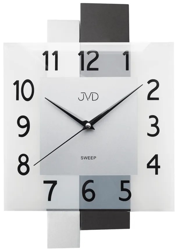 JVD Tiché netikající dřevěné nástěnné hodiny JVD NS19042.1