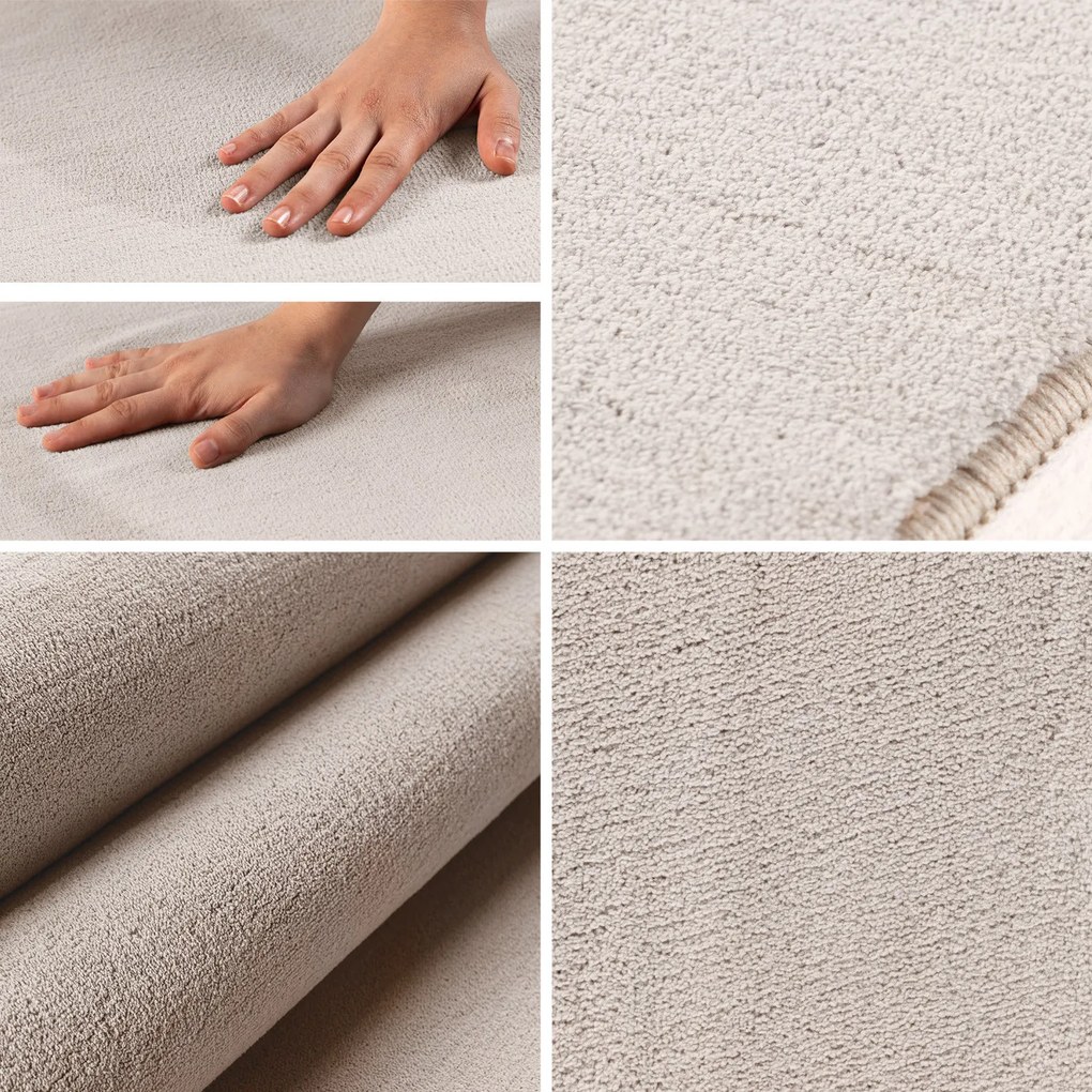 Ayyildiz, Kusový koberec Sky 5400 Cream kruh, 120x120 (průměr) kruh, béžová, obývací pokoj