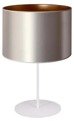 Duolla - Stolní lampa CANNES 1xE14/15W/230V pr. 20 cm stříbrná/měděná/bílá