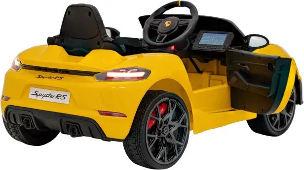 Elektrické autíčko Porsche Spyder RS 718 MP4 žluté