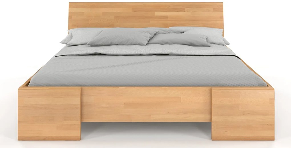Buková postel Hessler - zvýšená   ,  200x200 cm