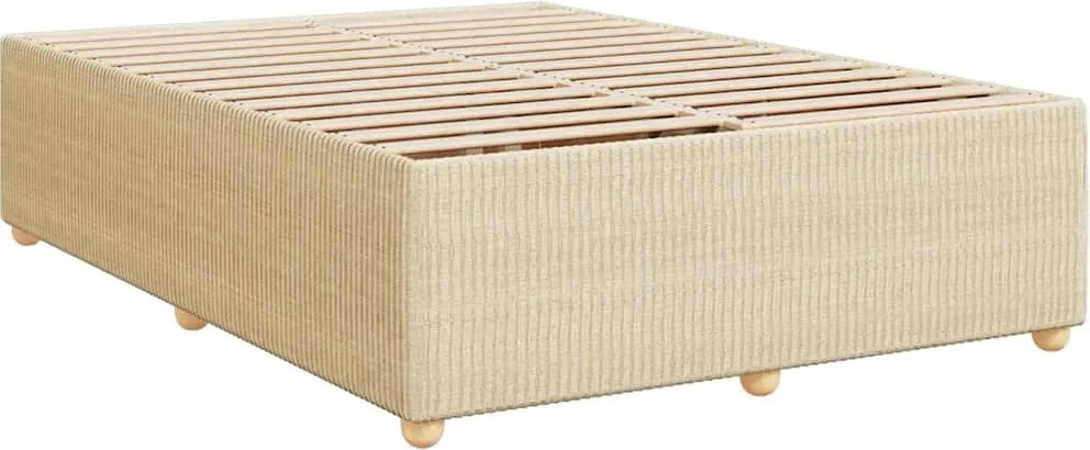 Box spring postel s matrací krémová 140x200 cm textil 3285579