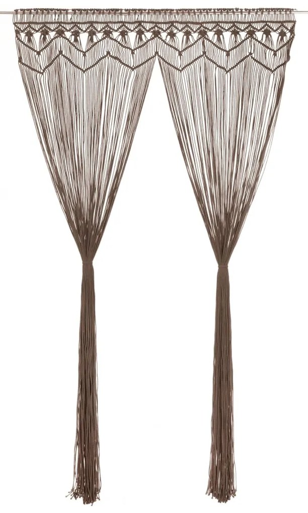 Macramé závěs taupe 140 x 240 cm bavlna 323982