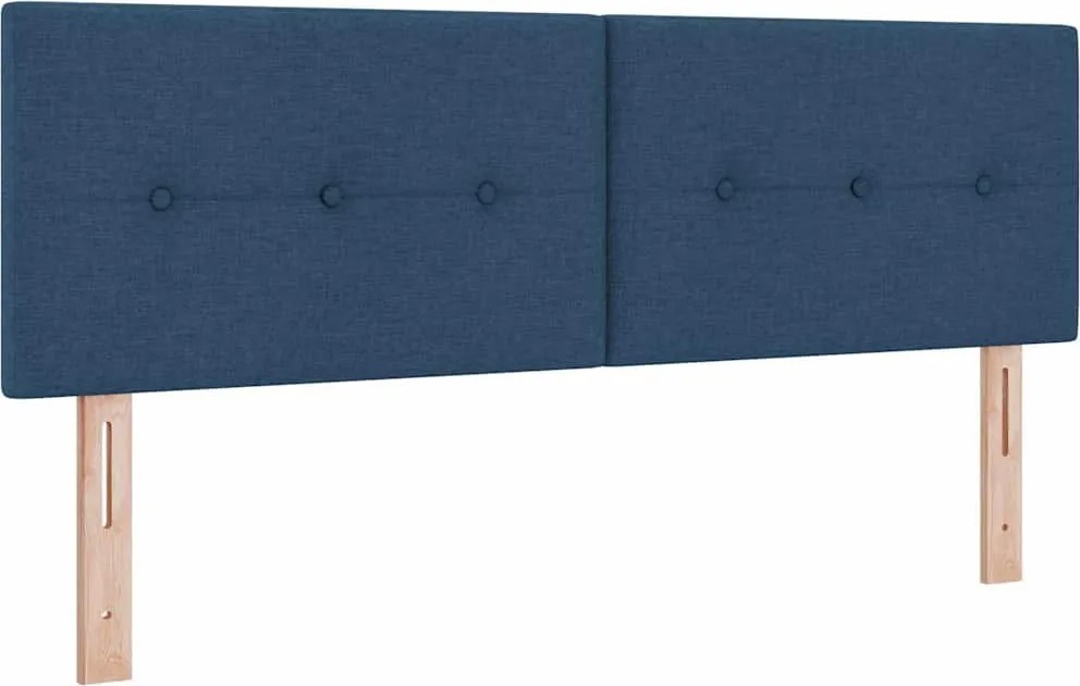 Postel s boxspringem s polštářem Modrá 140 x 200 cm textil 3338929