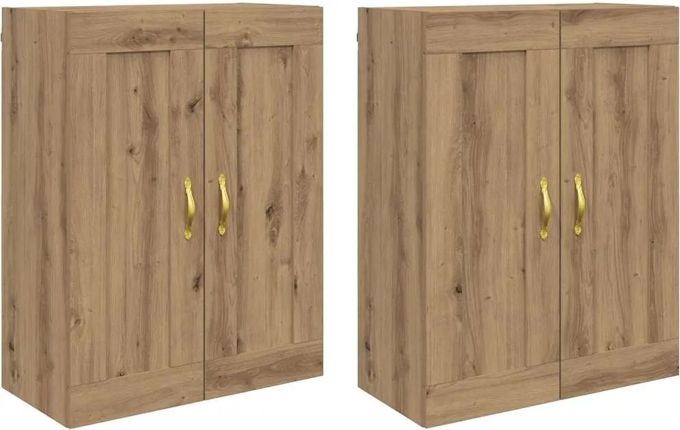 Nástěnná skříň 2 ks Artisanový dub 69,5 x 34 x 90 cm 3402690