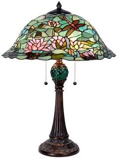 Stolní lampa Tiffany DRAGONFLY Clayre &amp; Eef 5LL-5271