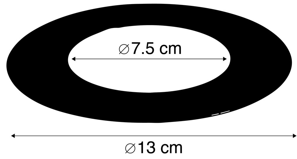 Sada 6 krycích kroužků z nerezové oceli pro vestavná bodová svítidla 7,5 - 13 cm - Spacer