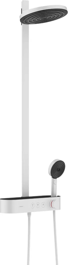 Hansgrohe Pulsify S, Showerpipe 260 2jet EcoSmart s termostatem ShowerTablet Select 400, bílá matná, HAN-24241700