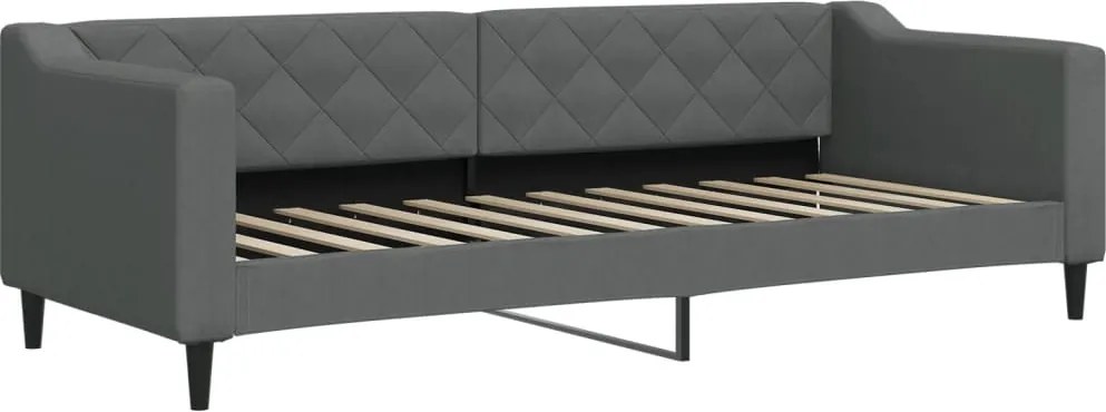 Válenda s přistýlkou a zásuvkami tmavě šedá 80 x 200 cm textil 3197458