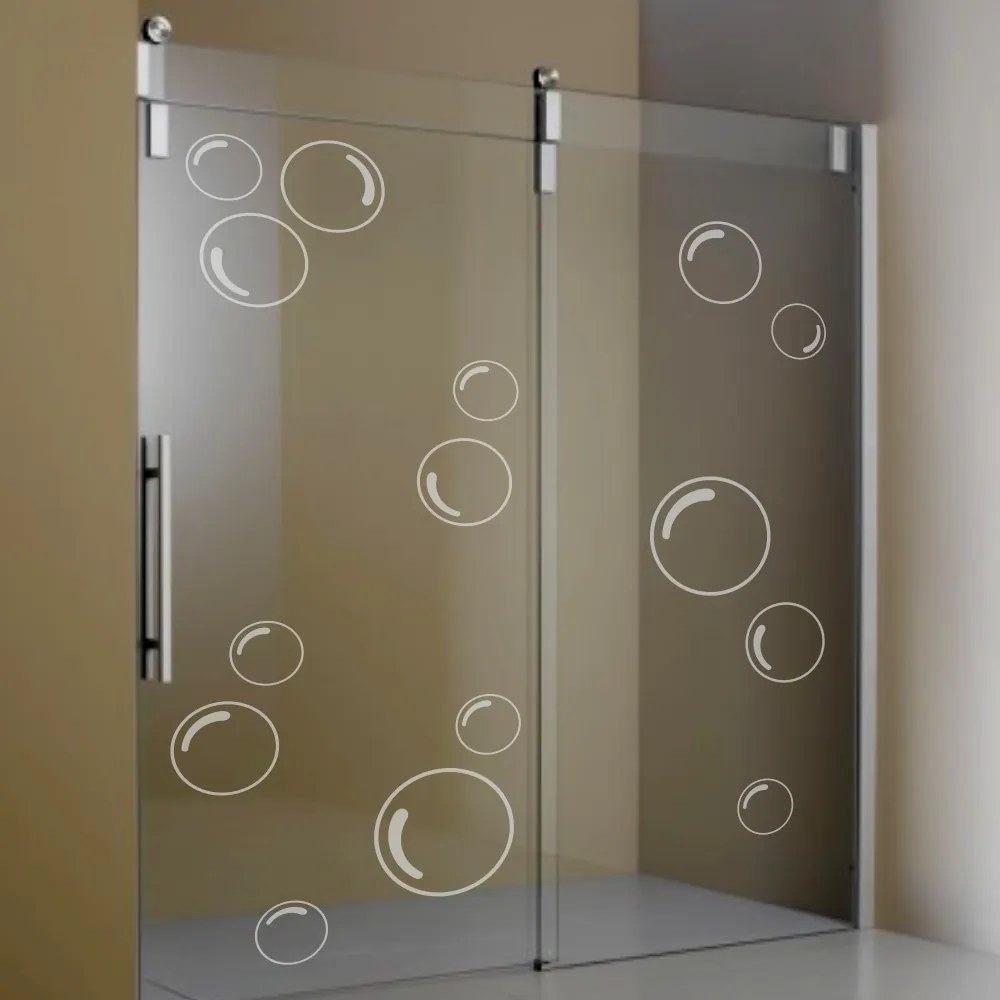 WALLVINIL Samolepky na sklo a sprchové kouty - Bubliny Velikost: Malá sada (11bublin)