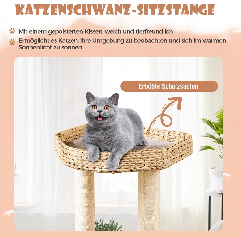 Costway Škrabadlo s Cat Cave a Platforms a Ball a Bied a Cushion Cat Tree
