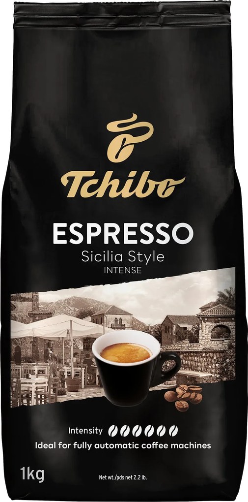 Tchibo Espresso Sicilia Style - 3x 1 kg zrnkové kávy - Intenzita: 6/6