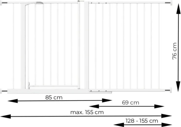 Bezpečnostní zábrana 70-155 cm ANIONE MAXI