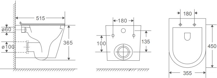 Hydroland Závěsná WC mísa se SoftClose sedátkem Safir Tornádo, bílá