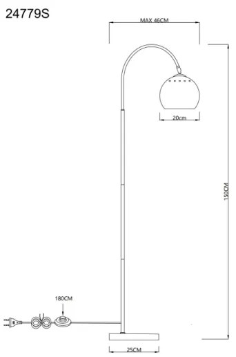 Globo 24779S - Stojací lampa BENNO 1xE27/60W/230V béžová