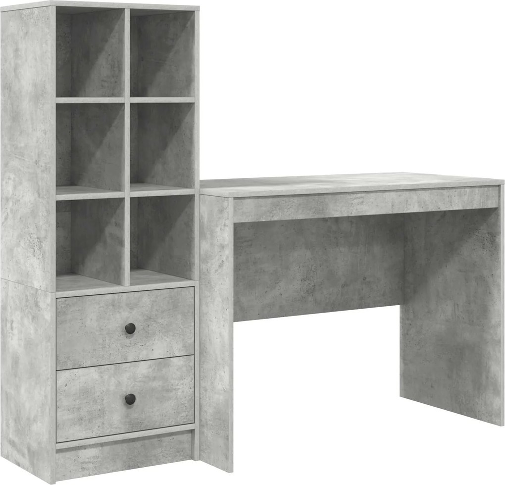 Stůl Betonově šedá 145.5 x 50 x 127 cm 2 ks 3337372