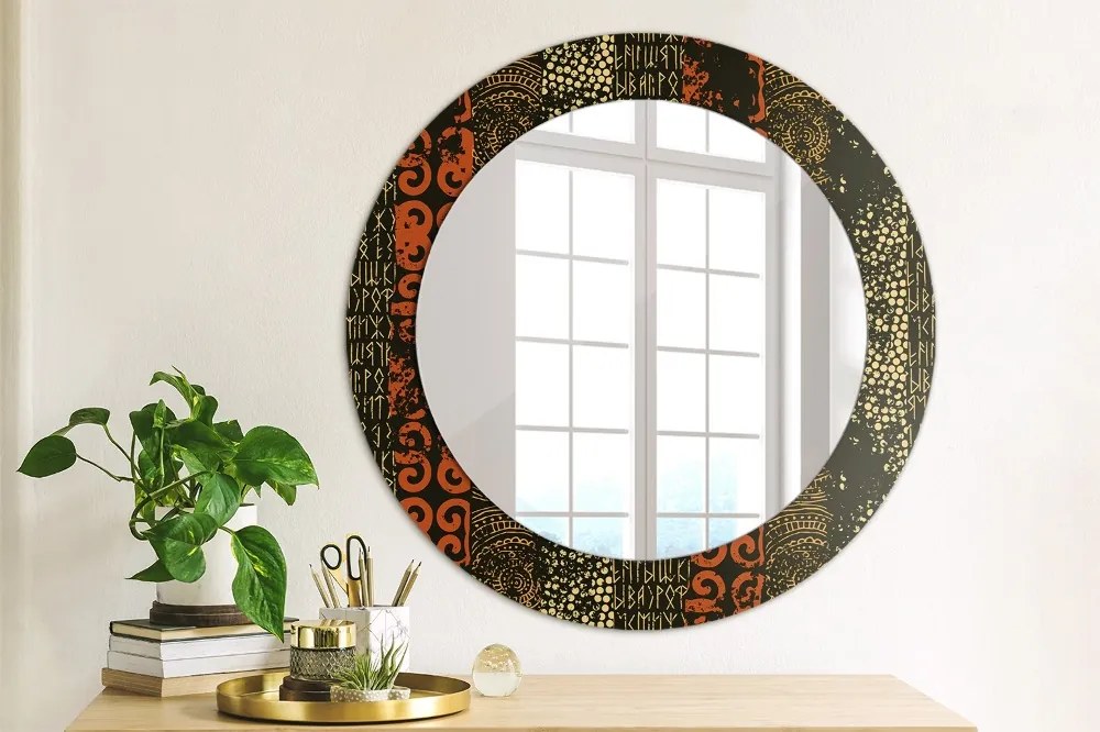 Kulaté dekorativní zrcadlo Grunge abstract vzorec fi 60 cm