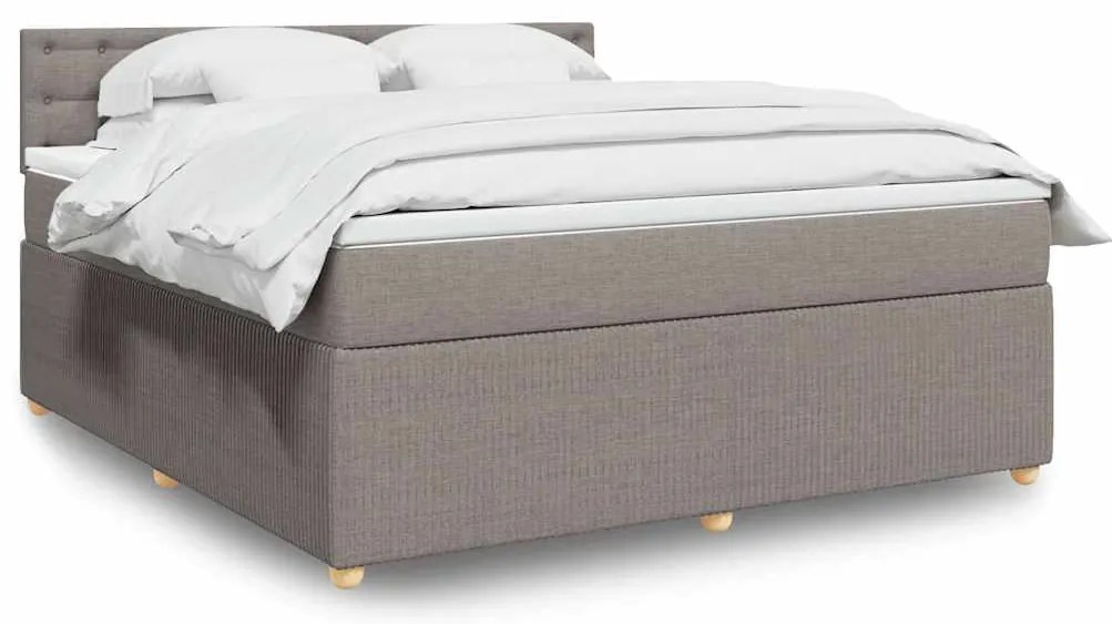Box spring postel s matrací taupe 180x200 cm textil 3287553
