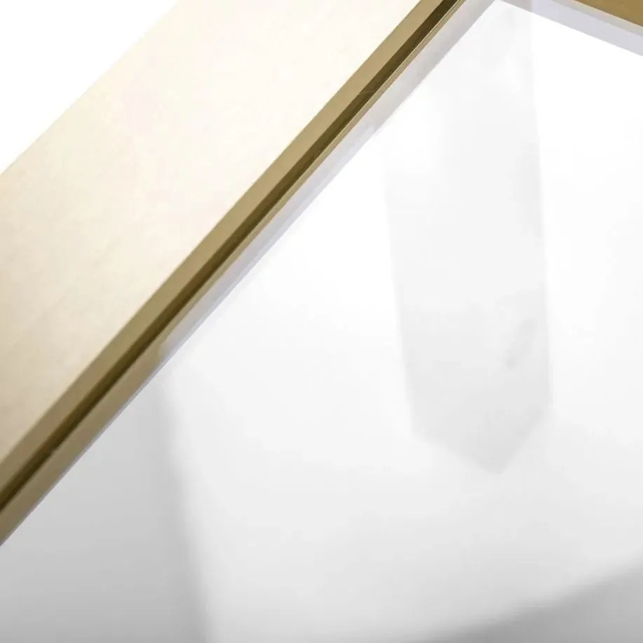 Bezrámová sprchová zástěna REA AERO 100 cm, zlatá kartáčovaná