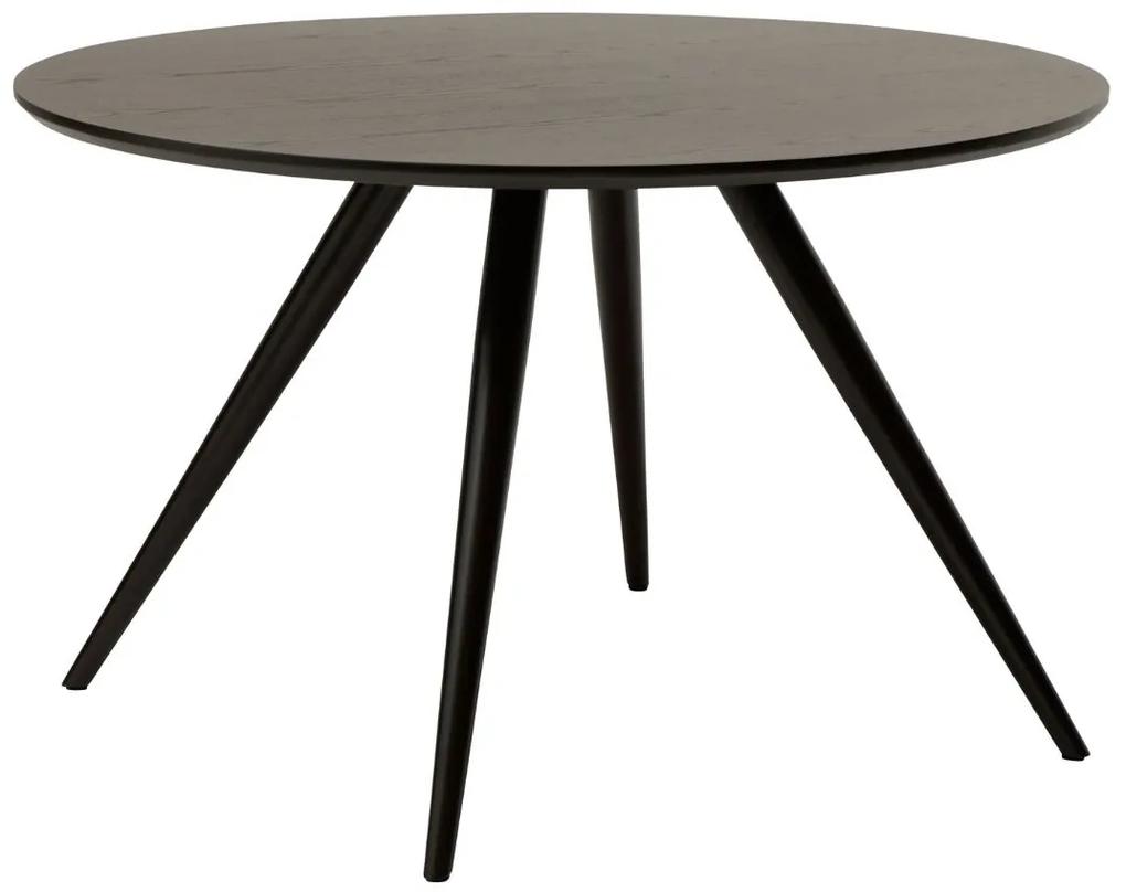 OnaDnes -20% ​​​​​Dan-Form Černý dřevěný kulatý jídelní stůl DAN-FORM Eclipse 120 cm