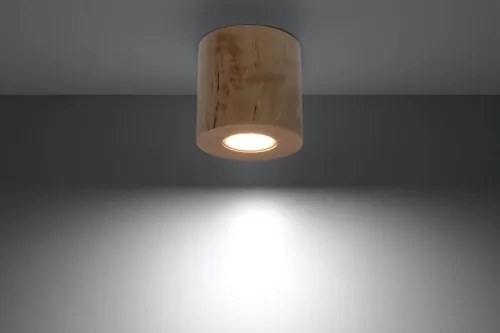 Stropní svítidlo SOLLUX Orbis GU10 1x40W bez zdroje SL.0492 přírodní dřevo