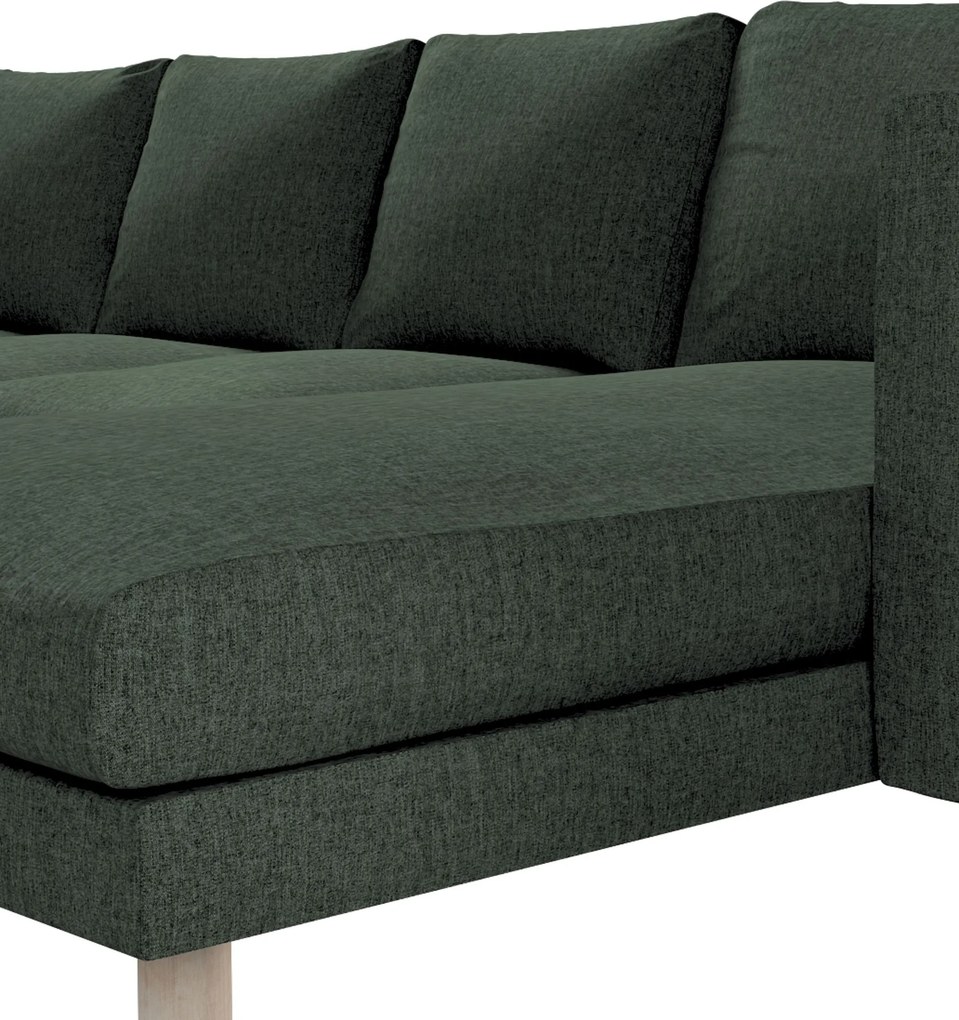 Potah na pohovku IKEA Norsborg 4-místná se šezlongem barva zelená látka pletený vzor