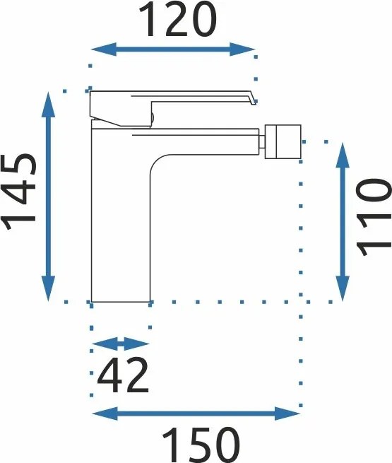 Rea Hass, bidetová baterie, černá, REA-B9965