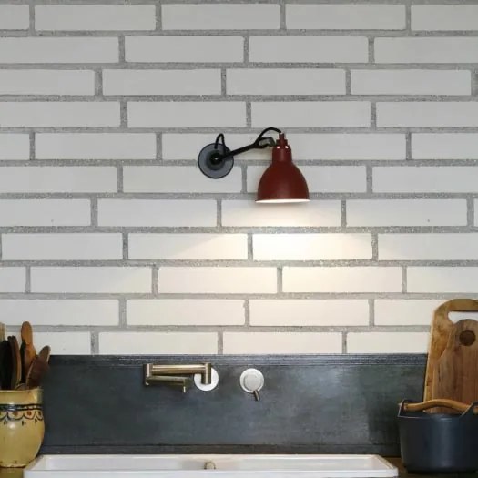 Kuchyňská tapeta KitchenWalls - Stylish white bricks 1442 H