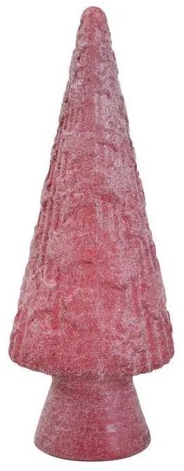 Dekorační růžový skleněný stromek - Ø 14*34 cm