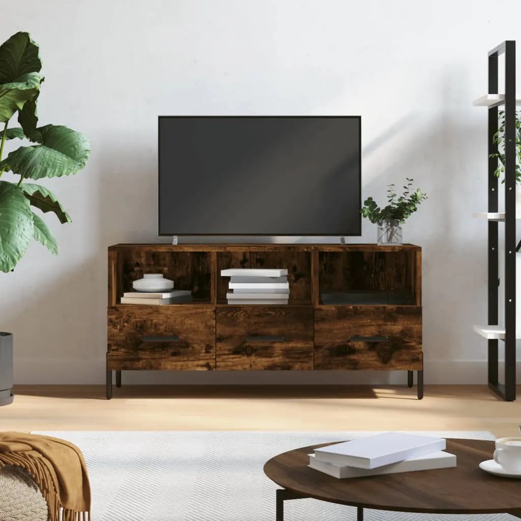 TV skříňka kouřový dub 102 x 36 x 50 cm kompozitní dřevo - Default Title