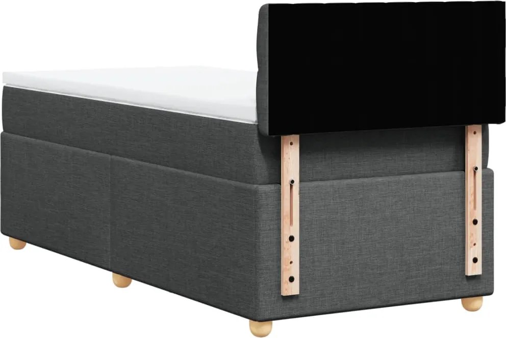 Box spring postel s matrací tmavě šedá 90x190 cm textil 3286543