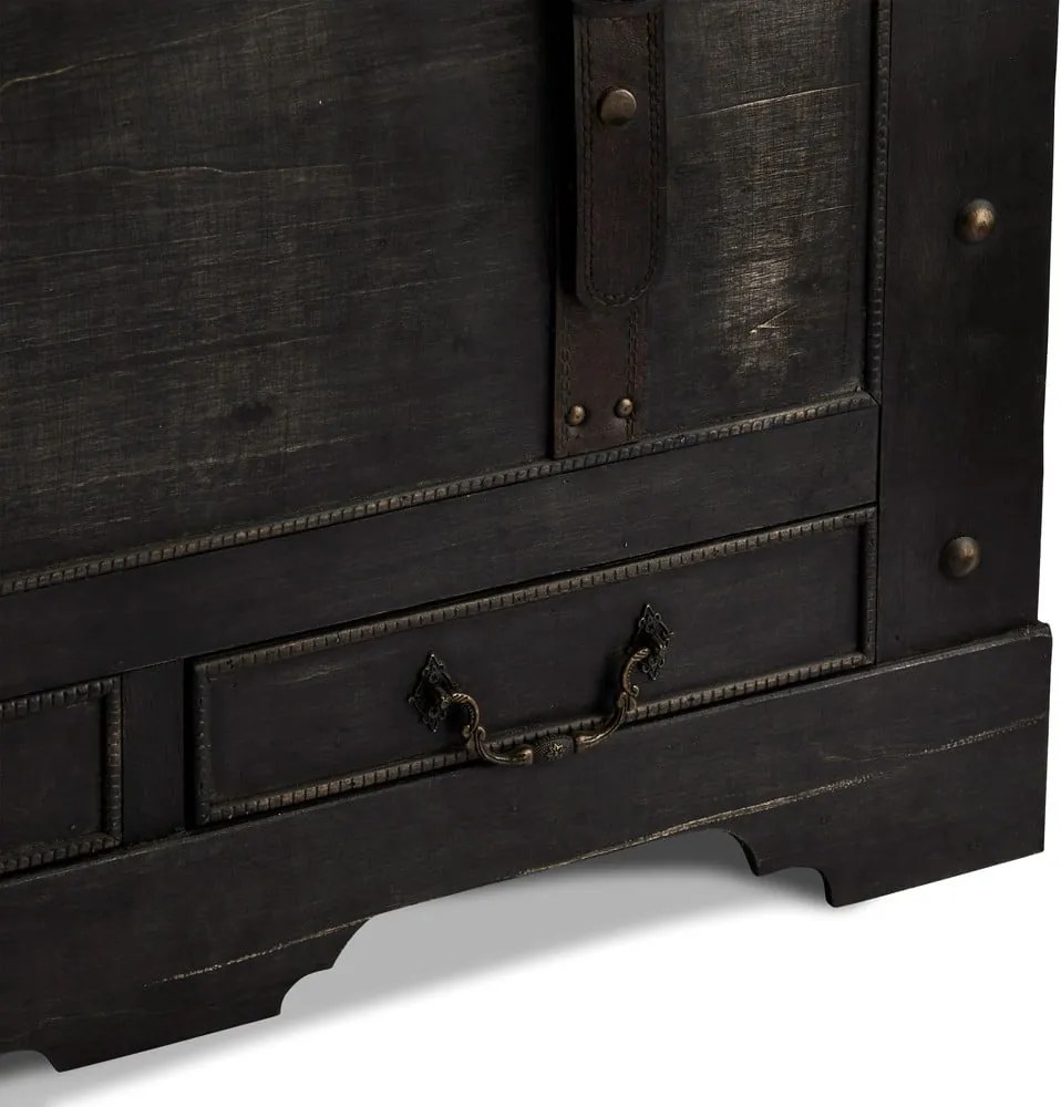 Sada 3 dřevěných dekorativních truhlic Furnhouse Trunks Straight