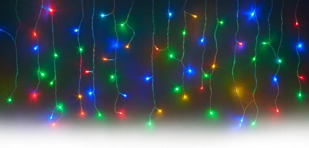 Vánoční světýlka LED záclona FLASH multicolor 500 LED
