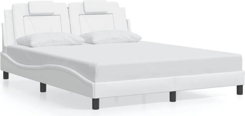 Rám postele Viana s LED bez matrace bílý 160 x 200 cm 3214030