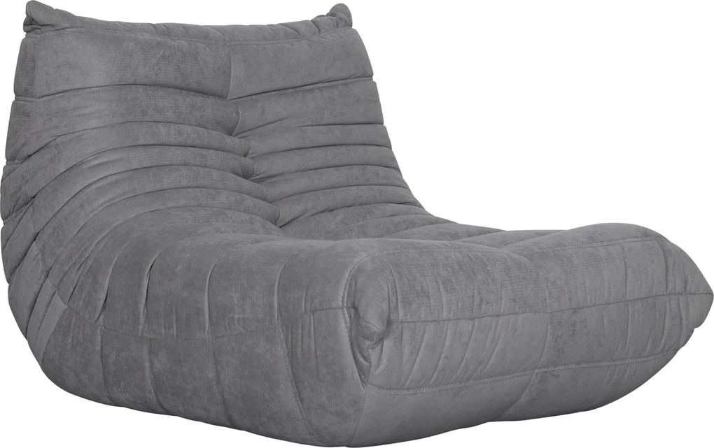 Designové křeslo Nua samet šedé