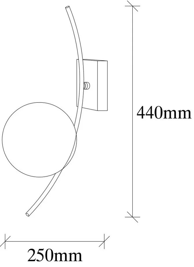 Bílé/černé nástěnné svítidlo Hilal – Opviq lights