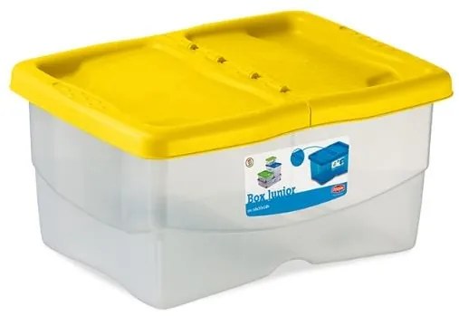 Plastový box Stefanplast Stefanbox junior 12l - žluté dělené víko