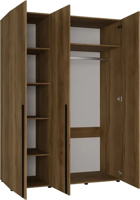 GiB Meble Šatní skříň DOMINO SZ3D Barva: černá