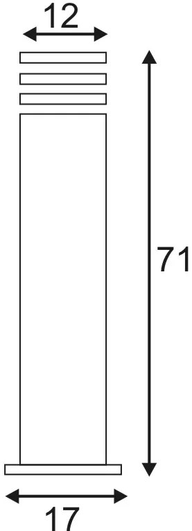 SLV 229421 Rusty Square 70, venkovní sloupek, 1x11W (energeticky úsporné), patina rzi, IP55, 71cm