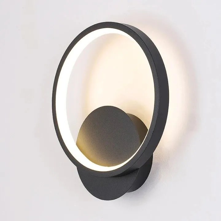 Toolight Toolight, LED nástěnné svítidlo 20cm, 10W, 3000K, LHJ081-W, černá matná, OSW-50060