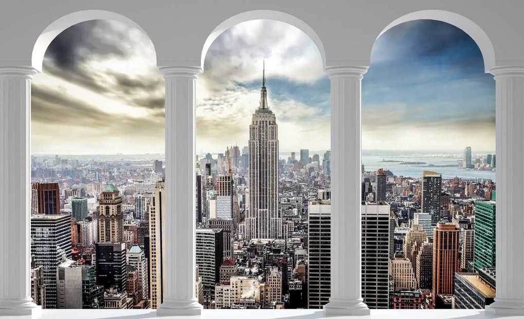Fototapeta - Pohled na New York Pillars (254x184 cm)